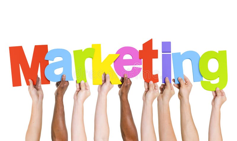 Multi-Ethnic Group of People Holding Marketing Stock Image - Image of ...