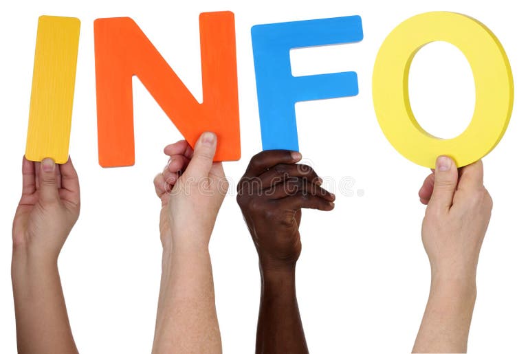 Multi Ethnic Group of People Holding the Word Info Stock Photo - Image ...