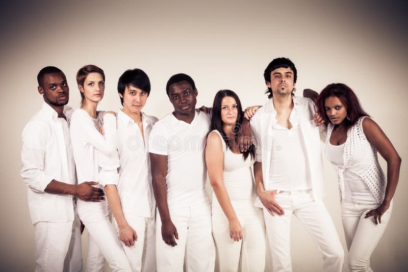 Multi ethnic Group stock photo. Image of white, unity - 85456052