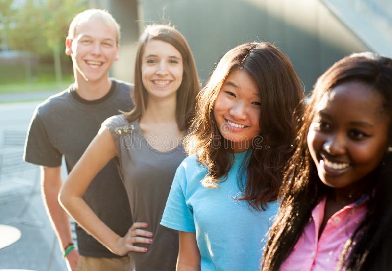 Multi-ethnic Group Of Teenagers Stock Photo - Image of asian, male ... Multi-ethnic Group Of Teenagers Stock Photo - Image of asian, male ...