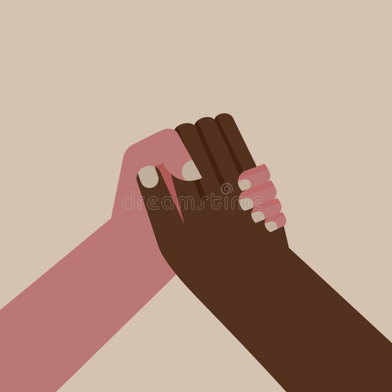 Hands of Different Ethnicity Holding Together Stock Vector ...