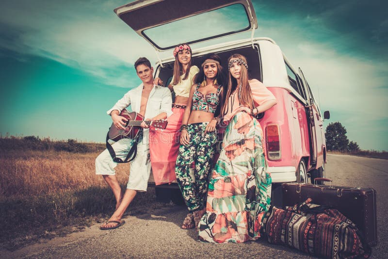 Multi-ethnic Hippie Travellers Stock Photo - Image of luggage, african ...