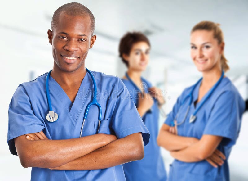 Multi ethnic medical team stock image. Image of doctor - 22809961