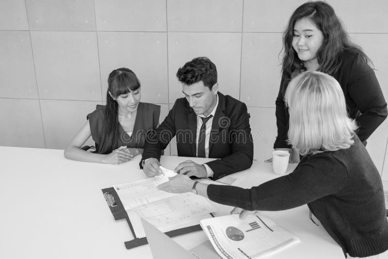 Multi-ethnic Seminar Training Group Meeting and Business People ...