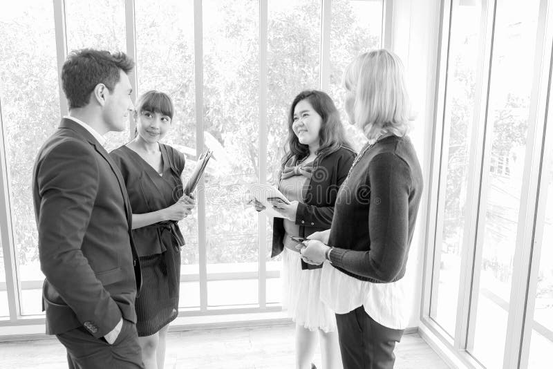 Multi-ethnic Seminar Training Group Meeting and Business People ...