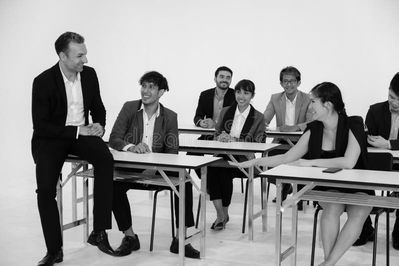 Multi-ethnic Seminar Training Group Meeting Stock Image - Image of ...