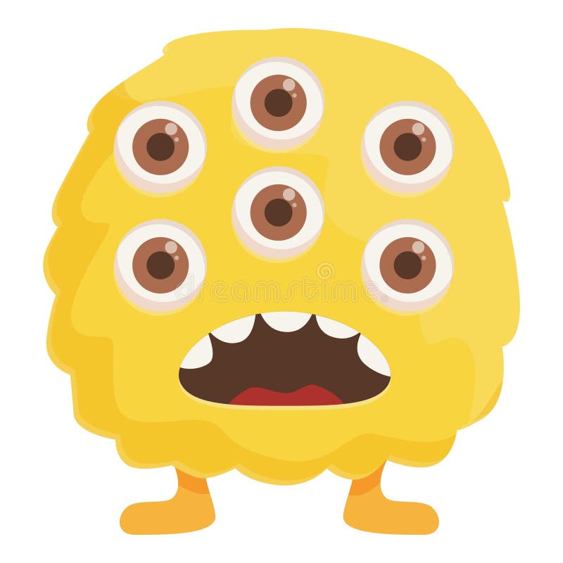 Multi Eyes Monster Icon Cartoon Vector. Scary Character Stock Vector ...