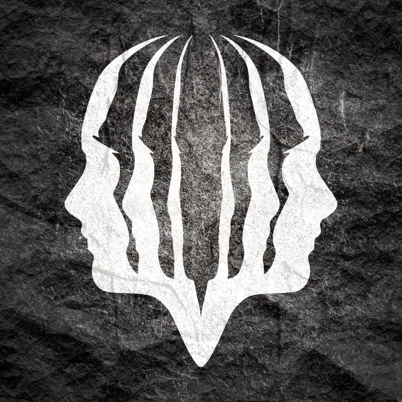 Multi face portrait. stock illustration. Illustration of blossom ...