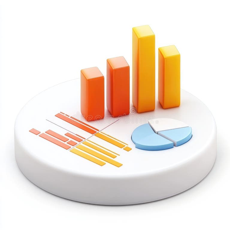 3D Render of Business Chart Showing Growth and Success Stock ...