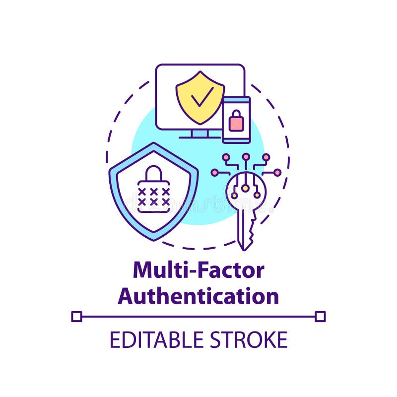 Multi Factor Authentication Line Icon Stock Illustrations 289 Multi