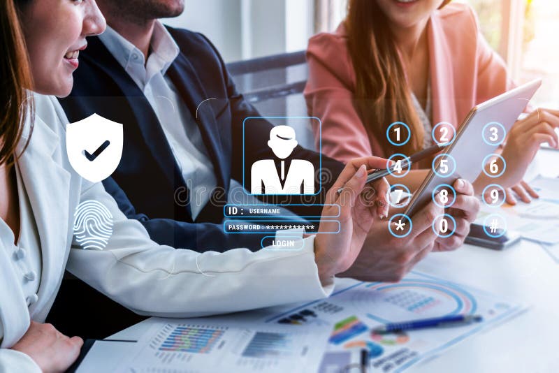 Multi Factor Authentication for Digital Security and Access Motif Stock Image - Image of code ...