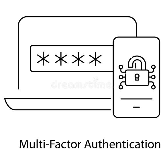 Multi-Factor Authentication Icon. Vector Design Stock Vector - Illustration of editable ...