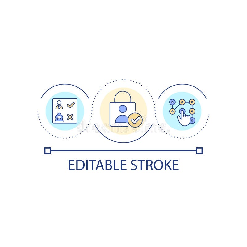 Use Multi-factor Authentication Blue Gradient Concept Icon Stock Vector - Illustration of vector ...