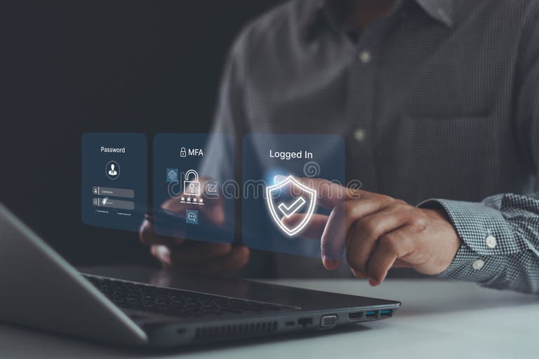 Multi Factor Authentication MFA Method Using Mobile Smartphone Stock ...