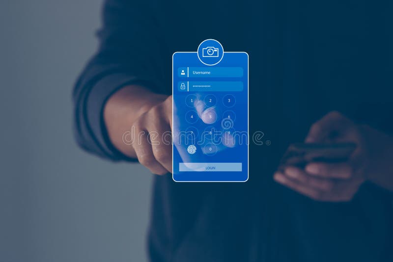 Cybersecurity and Privacy Concepts To Protect Data. Lock Icon and ...