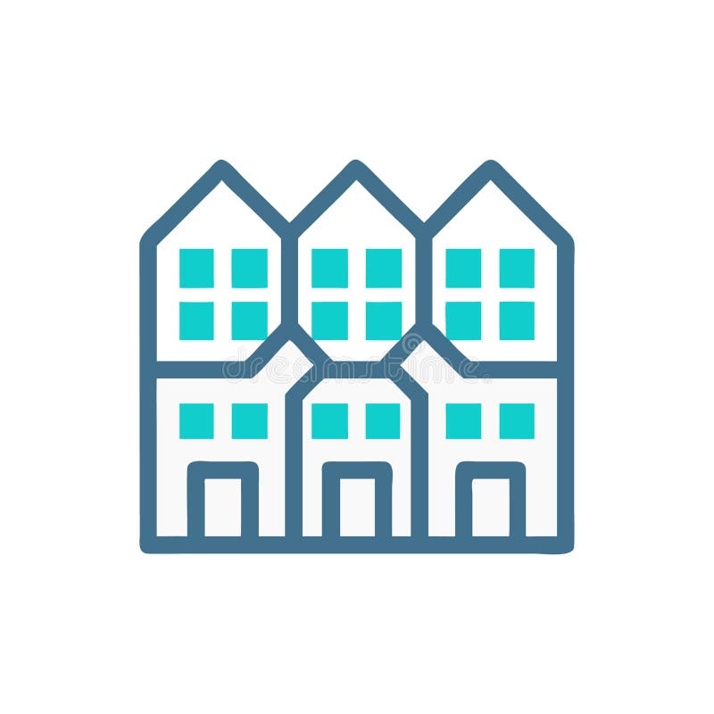 Multi-Family Home Icon for Modern Living Stock Image - Illustration of ...