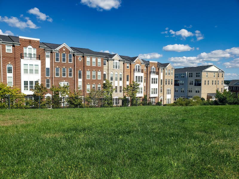 Multi-family Modern Apartment Complexes in the Suburbs Stock Image ...