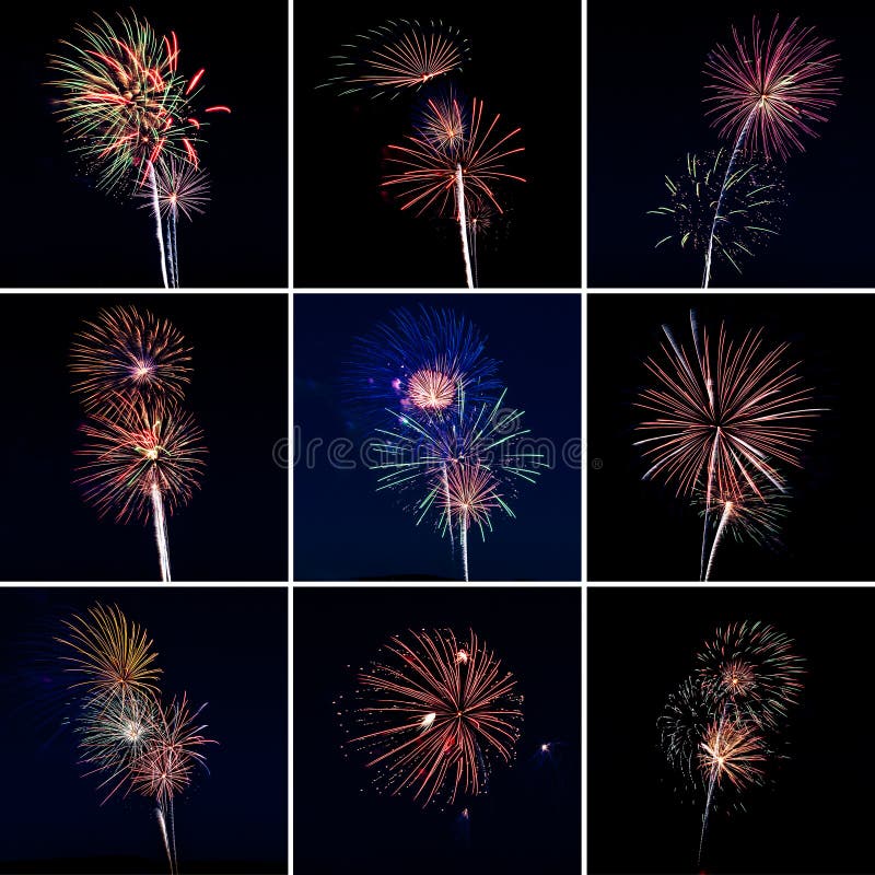 Multi Fireworks stock photo. Image of firework, outside - 33116564