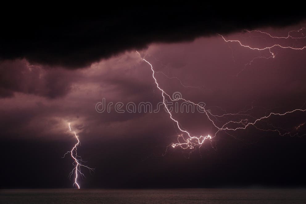 Multi Flash Storm stock photo. Image of tempest, storm - 3737618