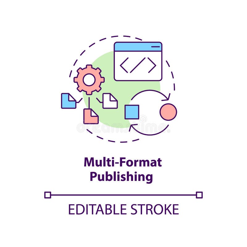 Multi-format Publishing Concept Icon Stock Vector - Illustration of ...