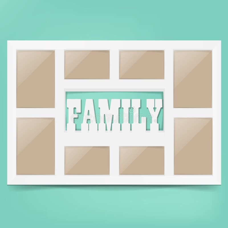 Multi Frame Set with Empty Space. Family Photo Frame. Photo Frame ...