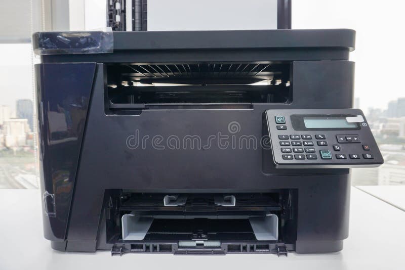 Businesswoman Use Multi Function Printer To Scan Documents in Office ...