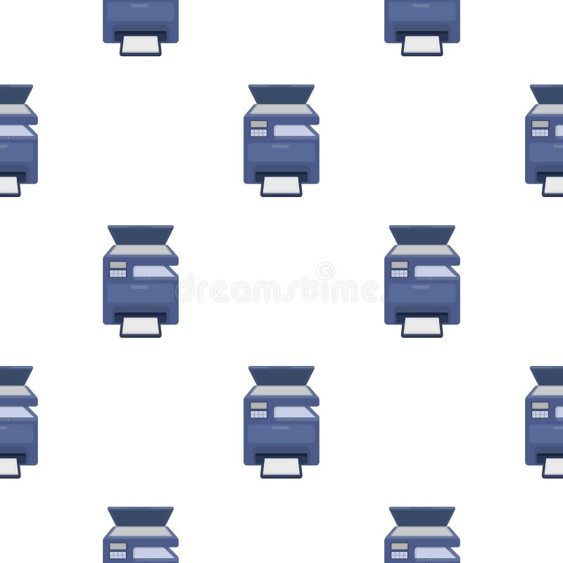 Multi-function Printer in Cartoon Style Isolated on White Background ...