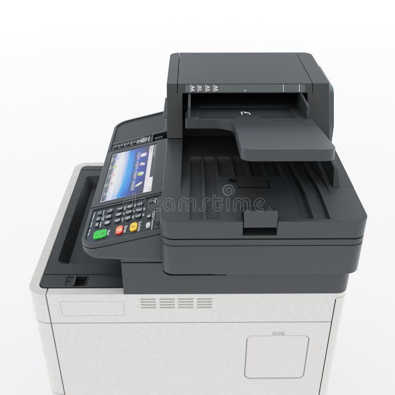 Multi-function Printer Scanner. Isolated Office Professional Technology ...