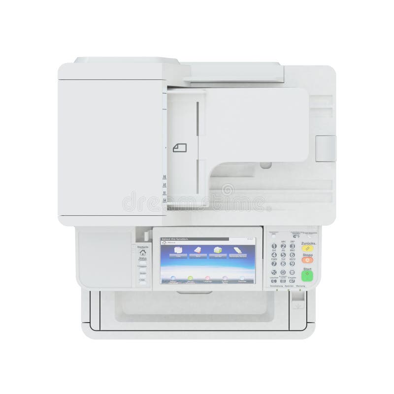 Multi-function Printer Scanner. Isolated Office Professional Technology ...
