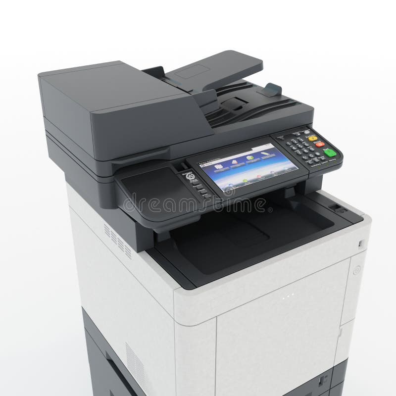 Multi-function Printer Scanner. Isolated Office Professional Technology ...