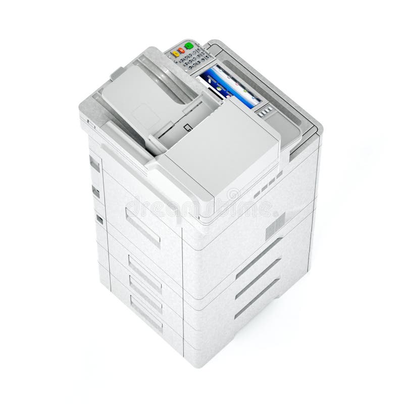 Multi-function Printer Scanner. Isolated Office Professional Technology ...