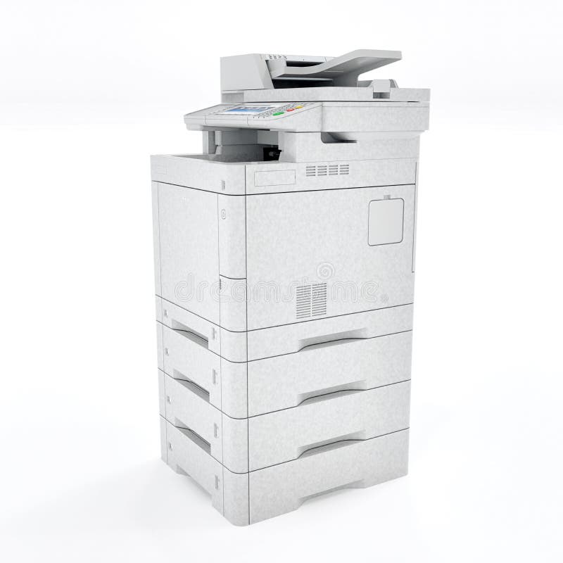 Multi-function Printer Scanner. Isolated Office Professional Technology ...