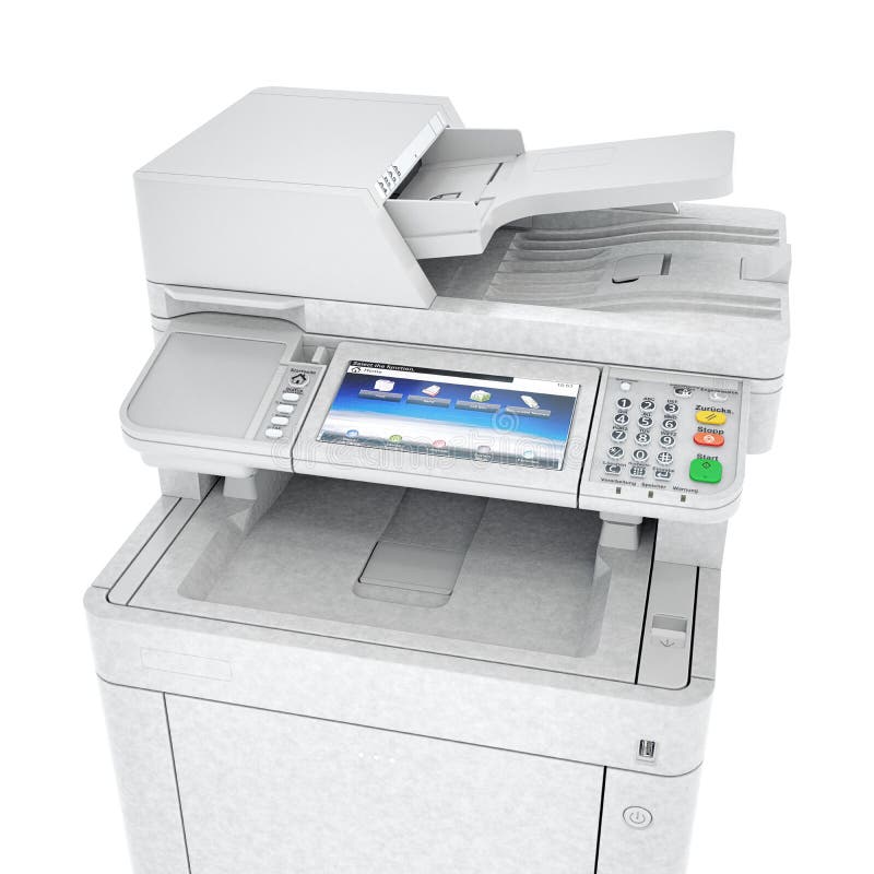 Multi-function Printer Scanner. Isolated Office Professional Technology ...