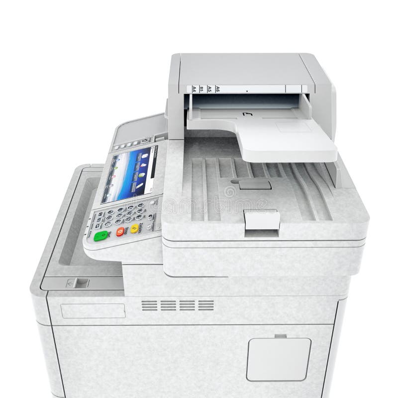 Multi-function Printer Scanner. Isolated Office Professional Technology ...