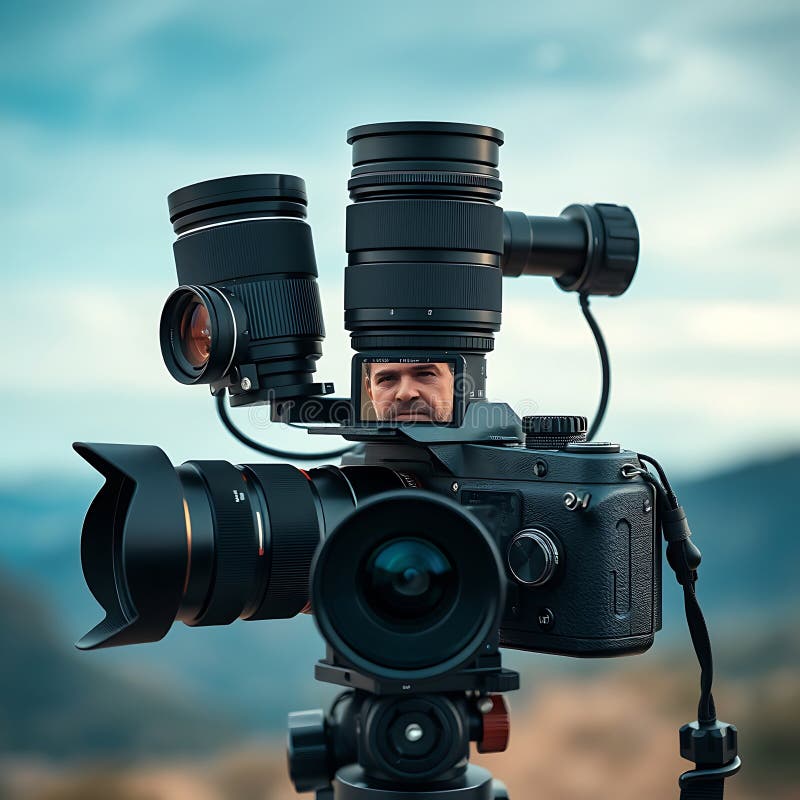 A Multi Functional Camera with Various Lenses Attached Capturing ...