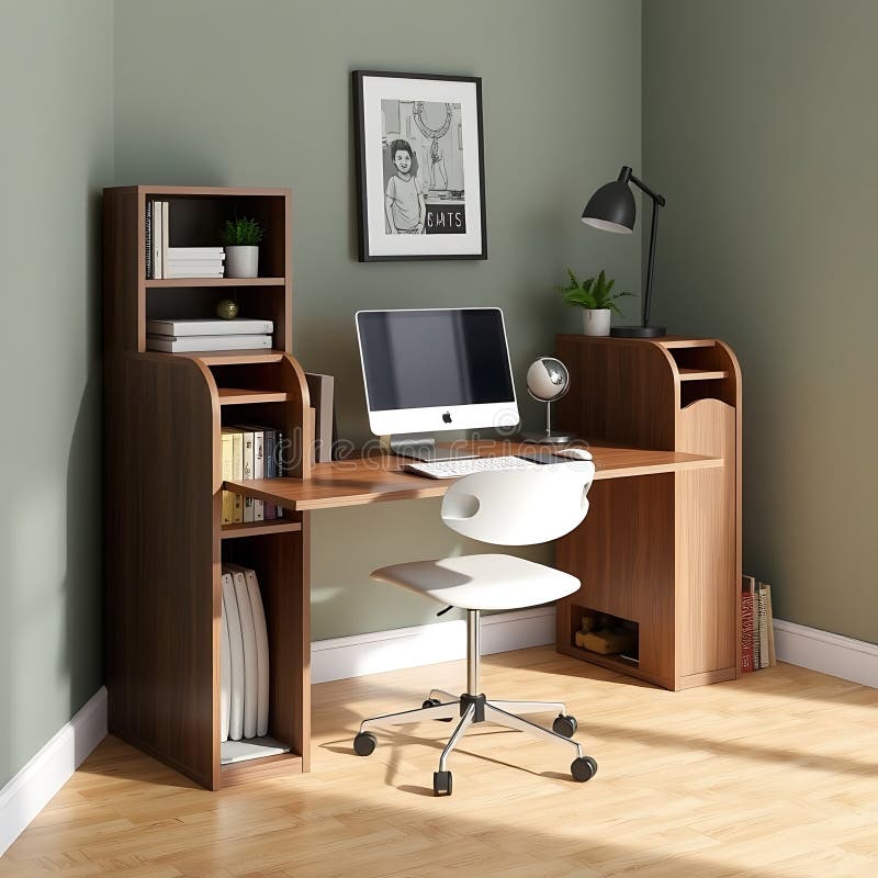 A Multi Functional Folding Desk with Built in Storage Placed in a ...