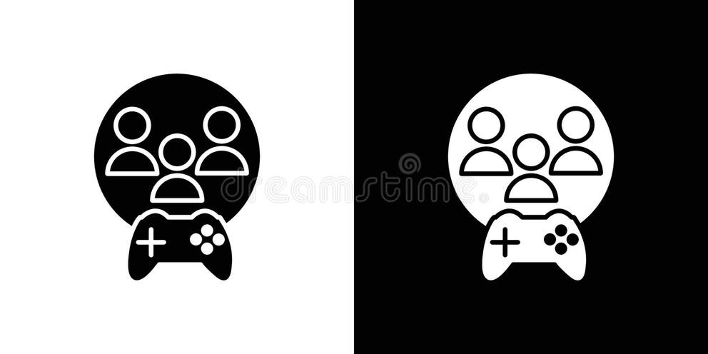 Multi Game Player Icon Isolated Flat Vector in Outline Stock Vector ...