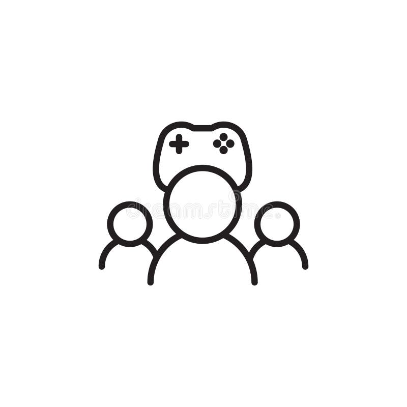 Multi Game Player Icon Outline Vector For Web Ui Stock Vector Illustration Of Player Game
