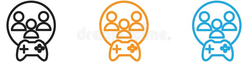 Multi Game Player Vector Logo Set Collection for Web App Ui Stock ...