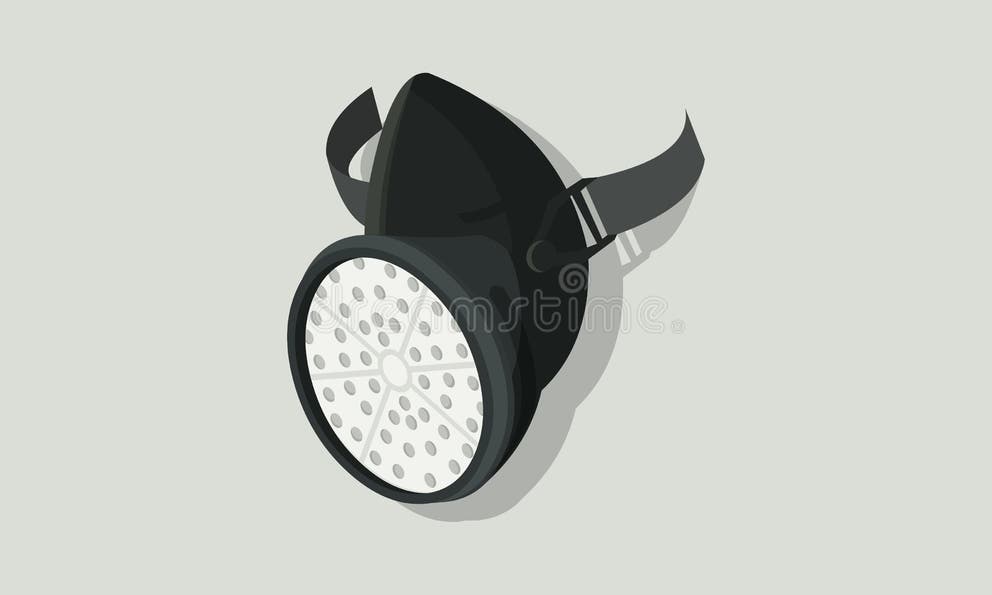 Multi-Gas Filter Mask Vector Stock Illustration - Illustration of ...