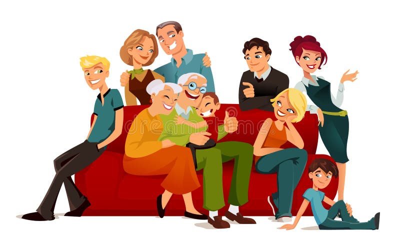 Multi generation family stock vector. Illustration of multi - 23806563