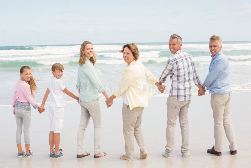 Multi Generation Family Standing beside One Another Stock Image - Image ...