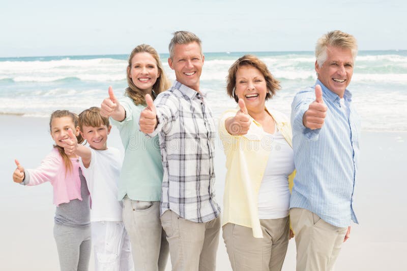Multi Generation Family Standing beside One Another Stock Image - Image ...
