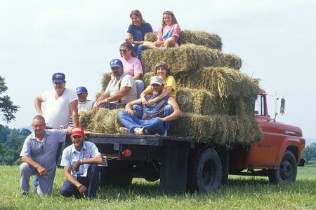 Multi Generational Farm Family Editorial Stock Image - Image of color ...