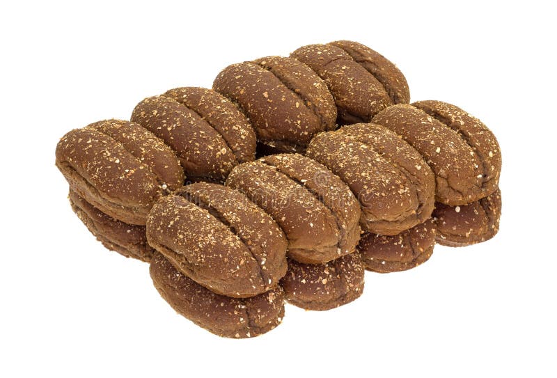 Multi-grain Rolls Isolated on a White Background Stock Image - Image of ...