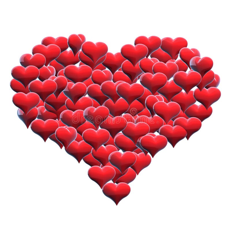 Multi-heart stock illustration. Illustration of happy - 12538900