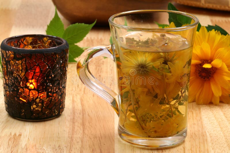 Multi-herbal sunny tea stock photo. Image of evening - 11001308