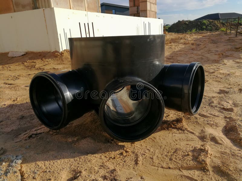 Multi Junction Sewage Pipe Fitting Stock Photo - Image of plumber ...