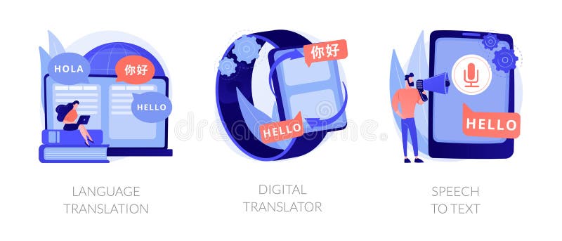 Multi-language Translation Devices Vector Concept Metaphors. Stock ...