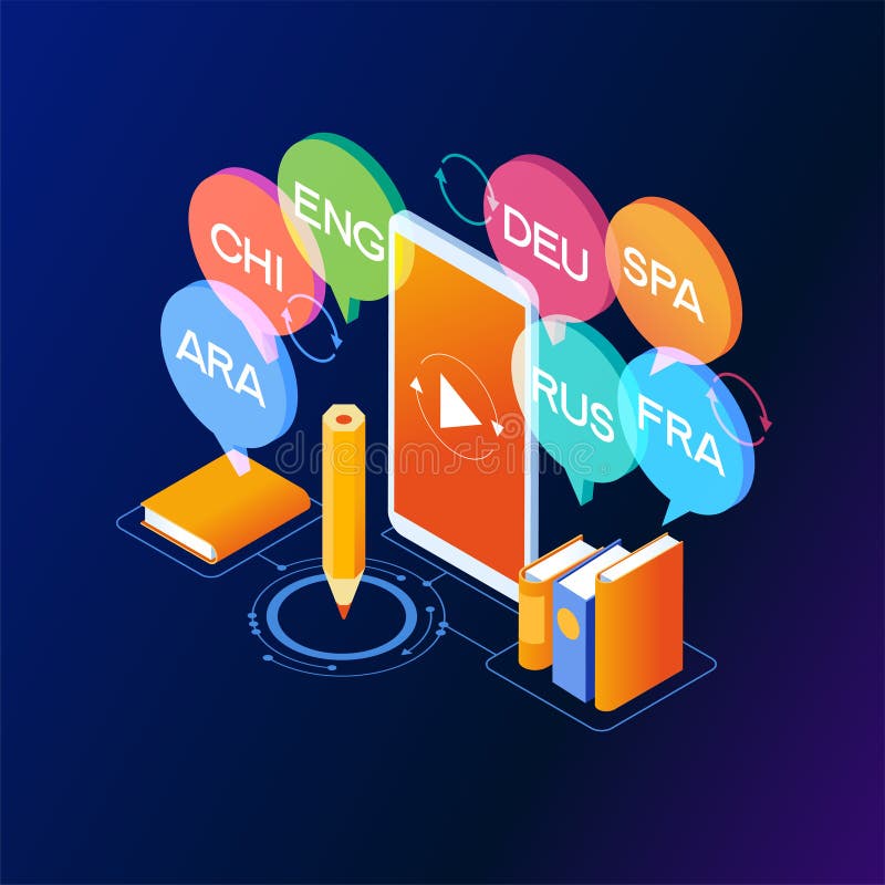 Multi Language Translator Concept Banner Stock Vector - Illustration of ...